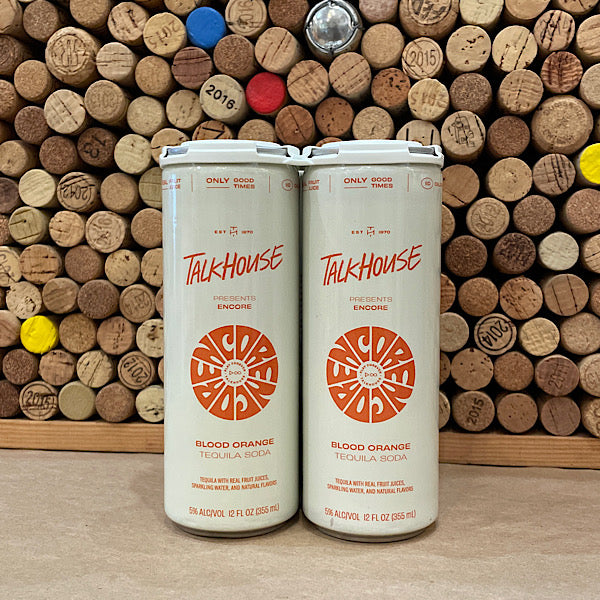 Talkhouse 'ENCORE' Blood Orange Soda Can 355ml 4pk - Wainscott Main ...